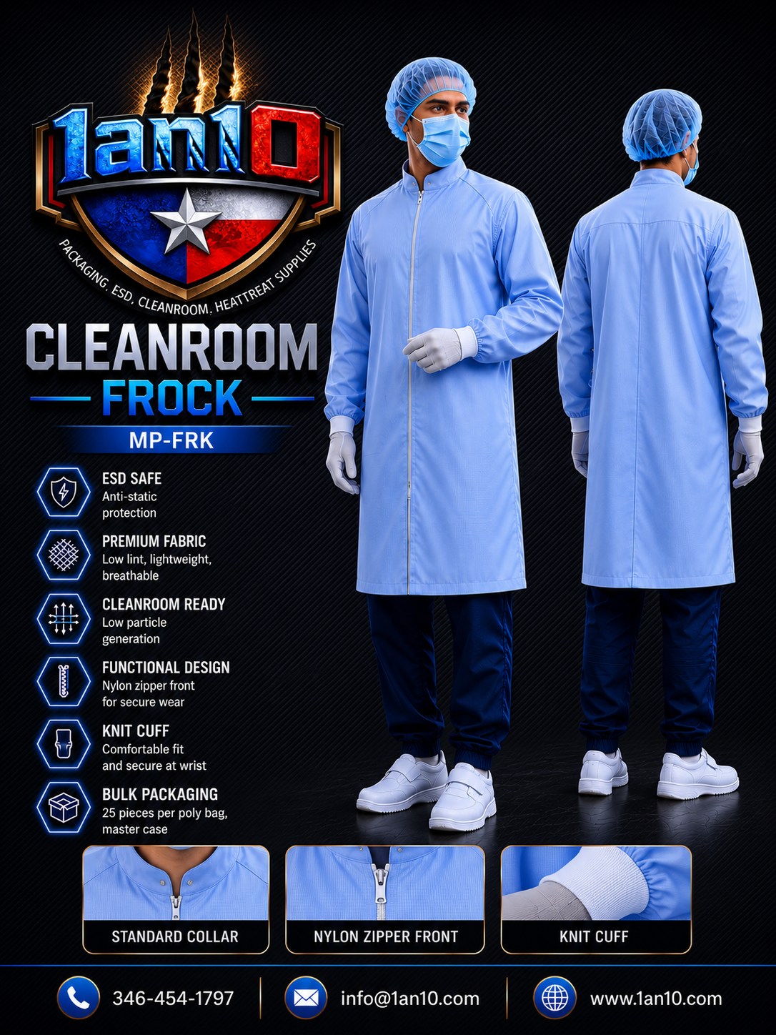 CLEANROOM FROCKS – 1AN10 SUPPLY LLC
